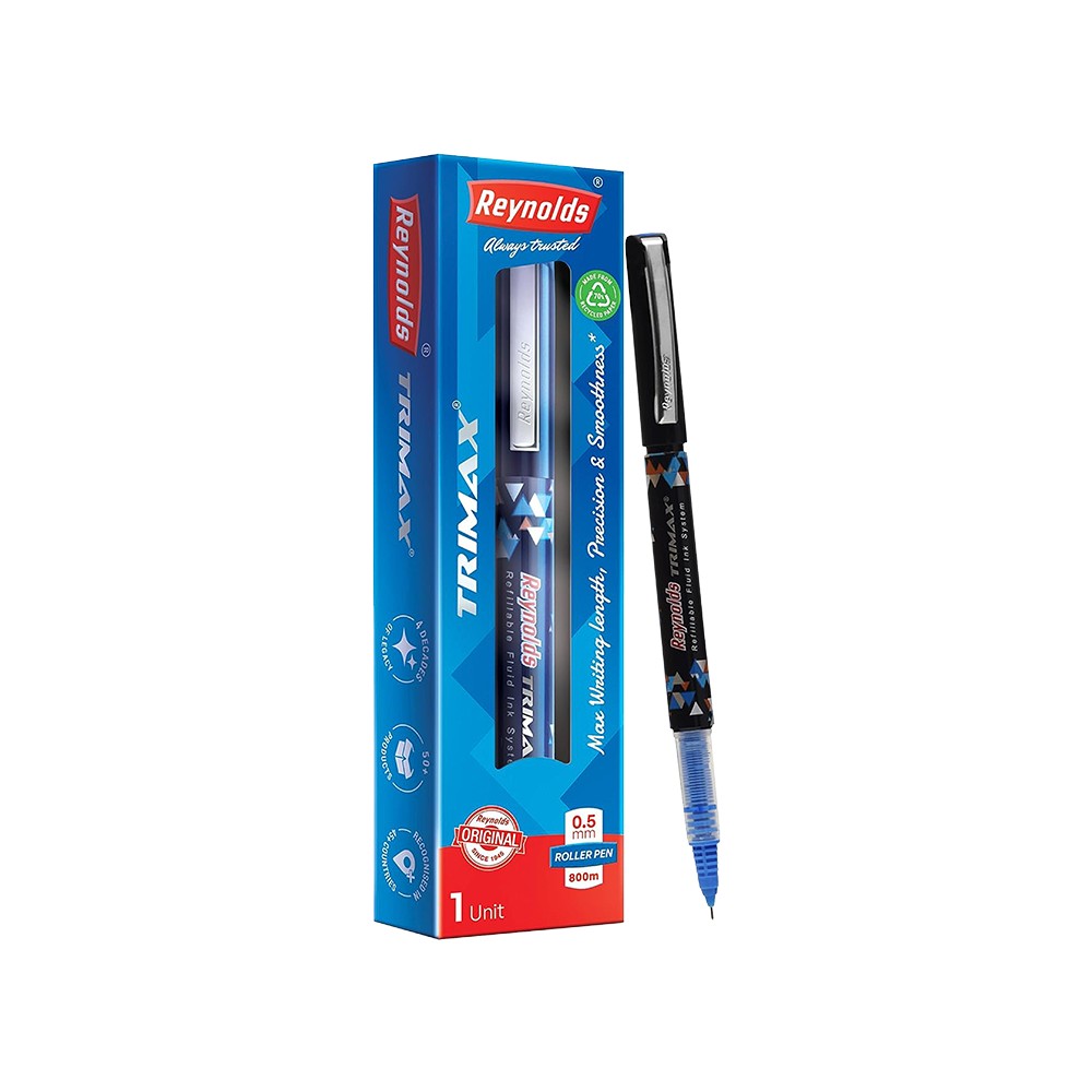 Trimax 0 5 Mm Tip Blue Roller Pen Price Buy Online At 60 In India Trimax 0 5 Mm Tip Blue Roller Pen Price Buy Online At 60 In India