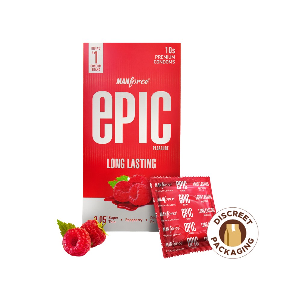 Manforce Epic Pleasure Long Lasting Super Thin Condom (Raspberry ...