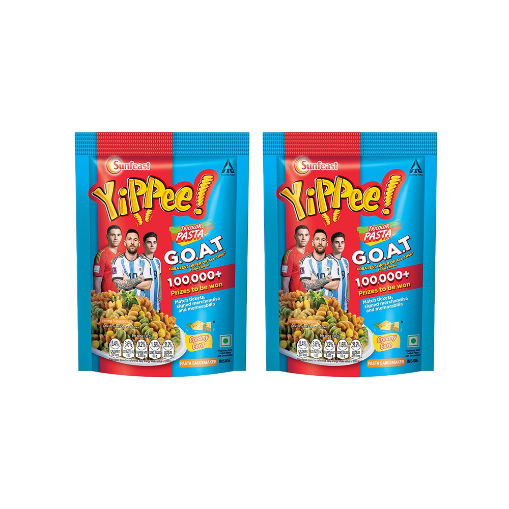 Yippee Suji Tricolor Creamy Corn Instant Pasta - Pack of 2 Price - Buy ...
