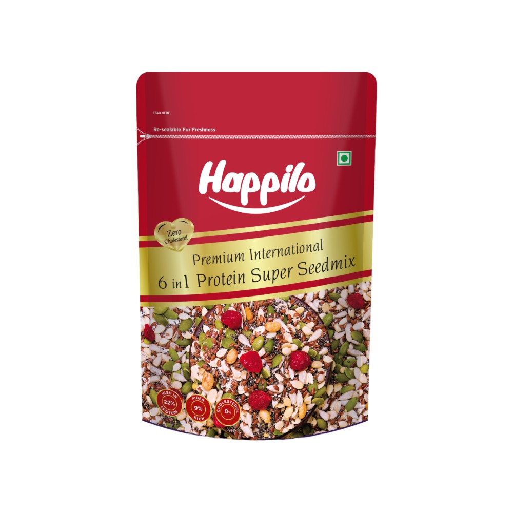 Happilo 6 in 1 Super Seeds & Mix Nuts Price - Buy Online at ₹199 in India