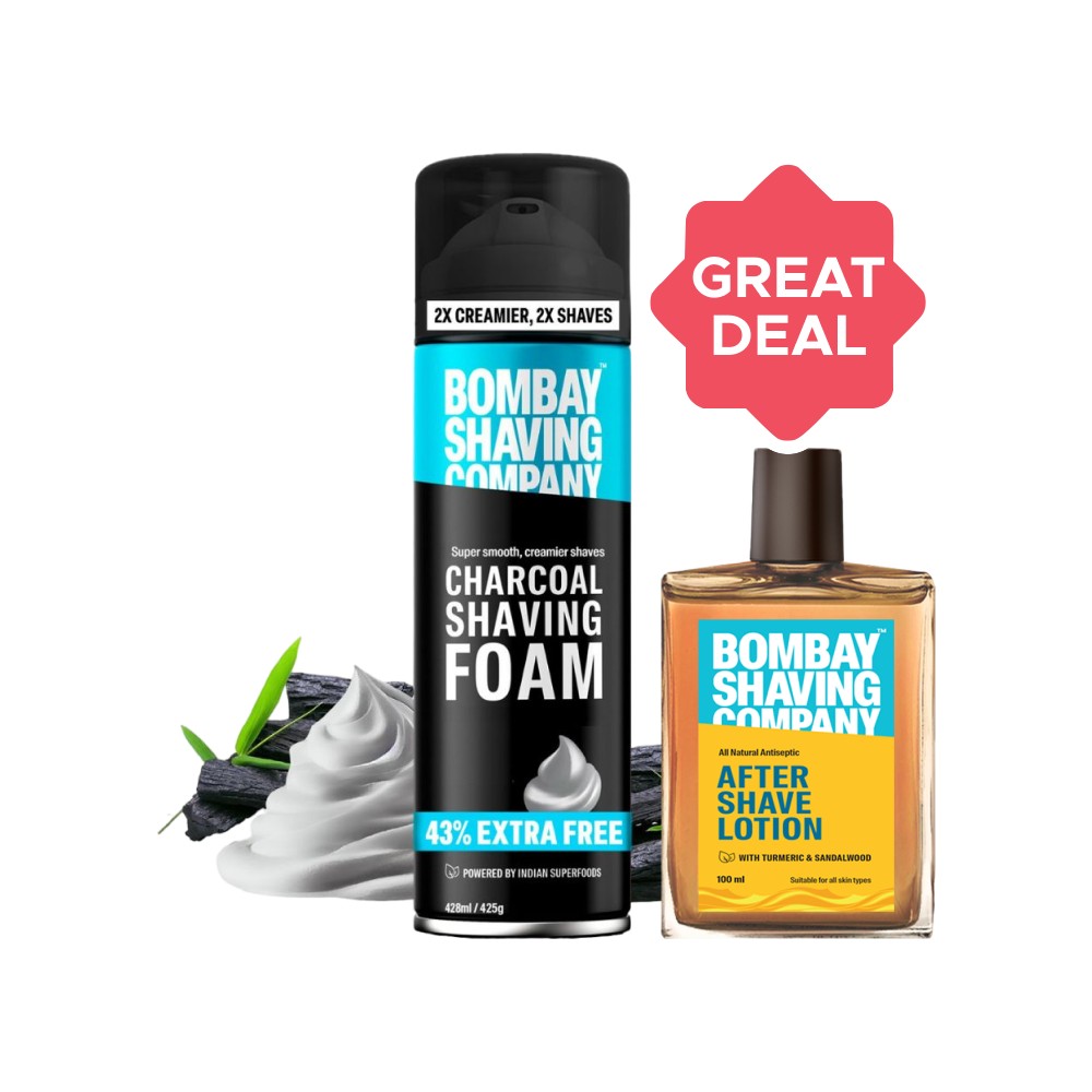 Bombay Shaving Company Charcoal Shaving Foam + After Shave Lotion ...