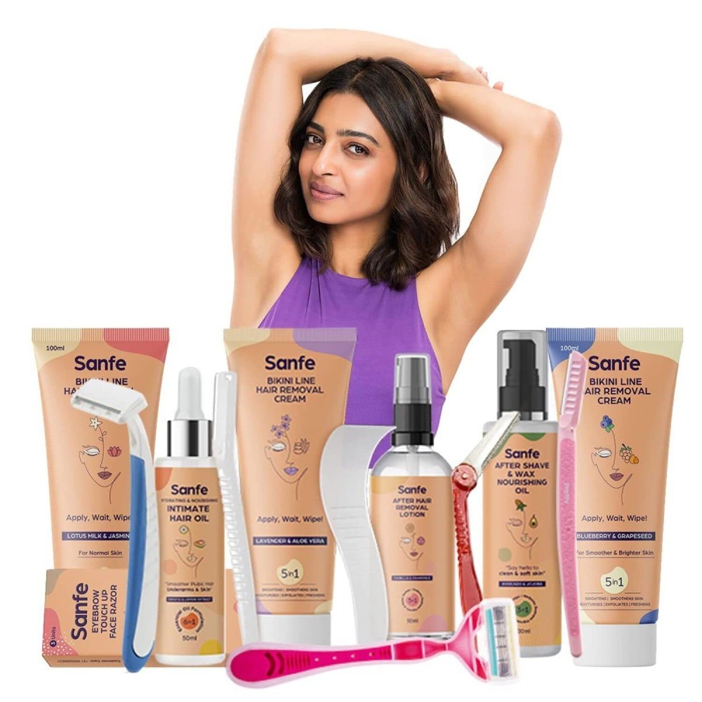 Sanfe Shea Butter Body Women's Razor for Hair Removal + Glide Face ...