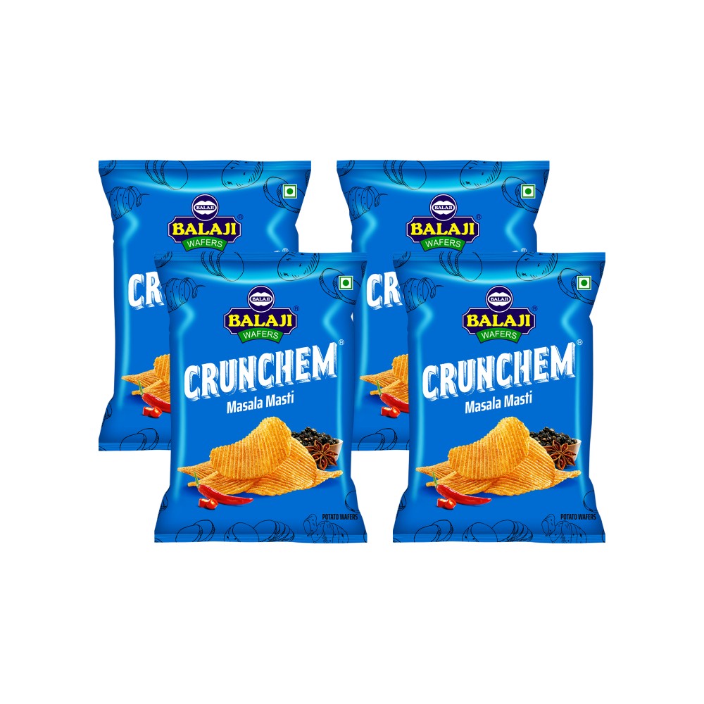 Balaji Crunchem Masala Masti Wafers - Pack of 4 Price - Buy Online at ...