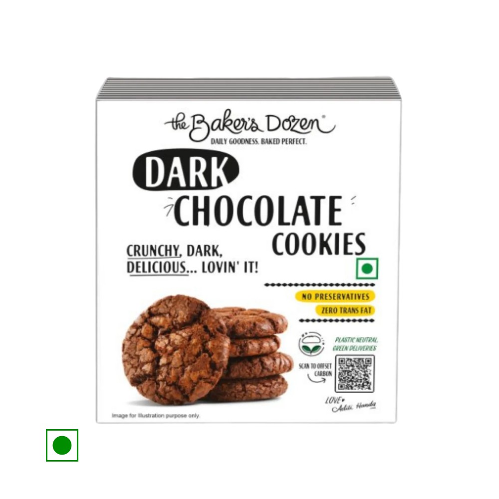The Baker's Dozen Dark Chocolate Cookies Price - Buy Online at ₹80 in India