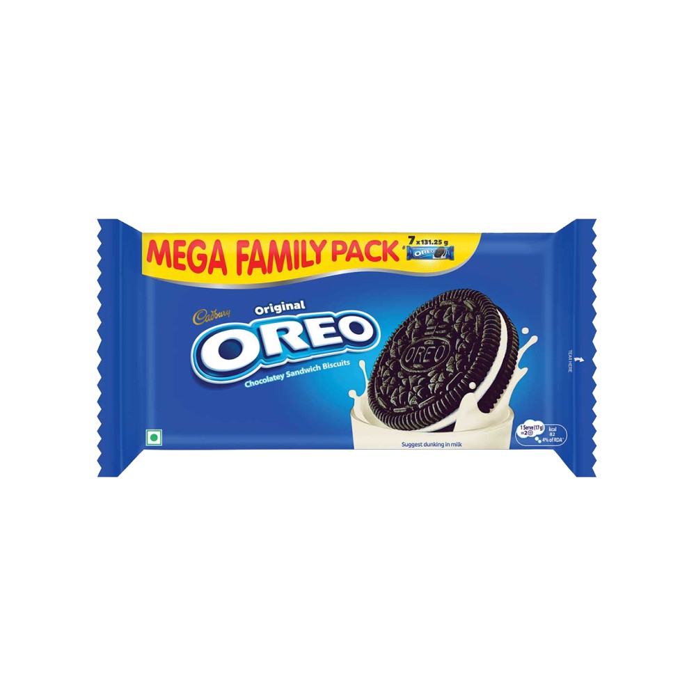 Cadbury Oreo Vanilla flavour Crème Sandwich Biscuit Mega Family Pack ...