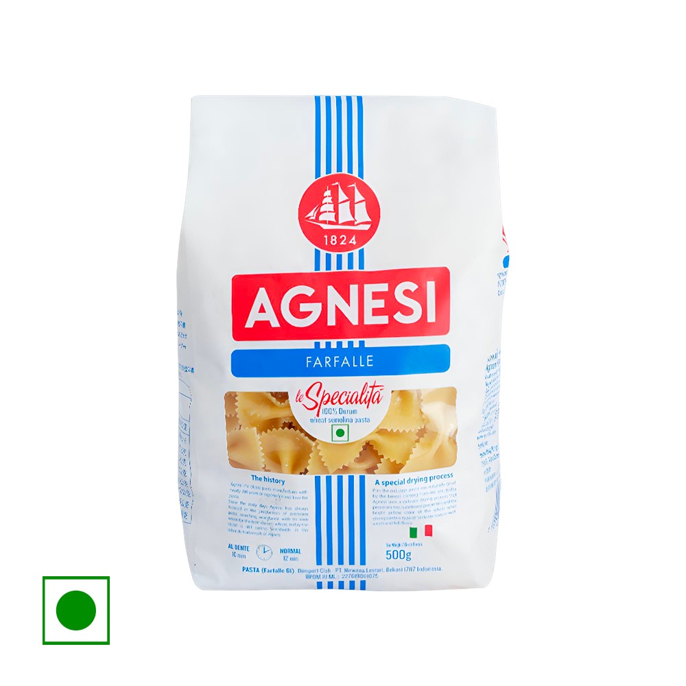 Agnesi Farfalle Wheat Semolina Pasta Price - Buy Online at Best Price ...