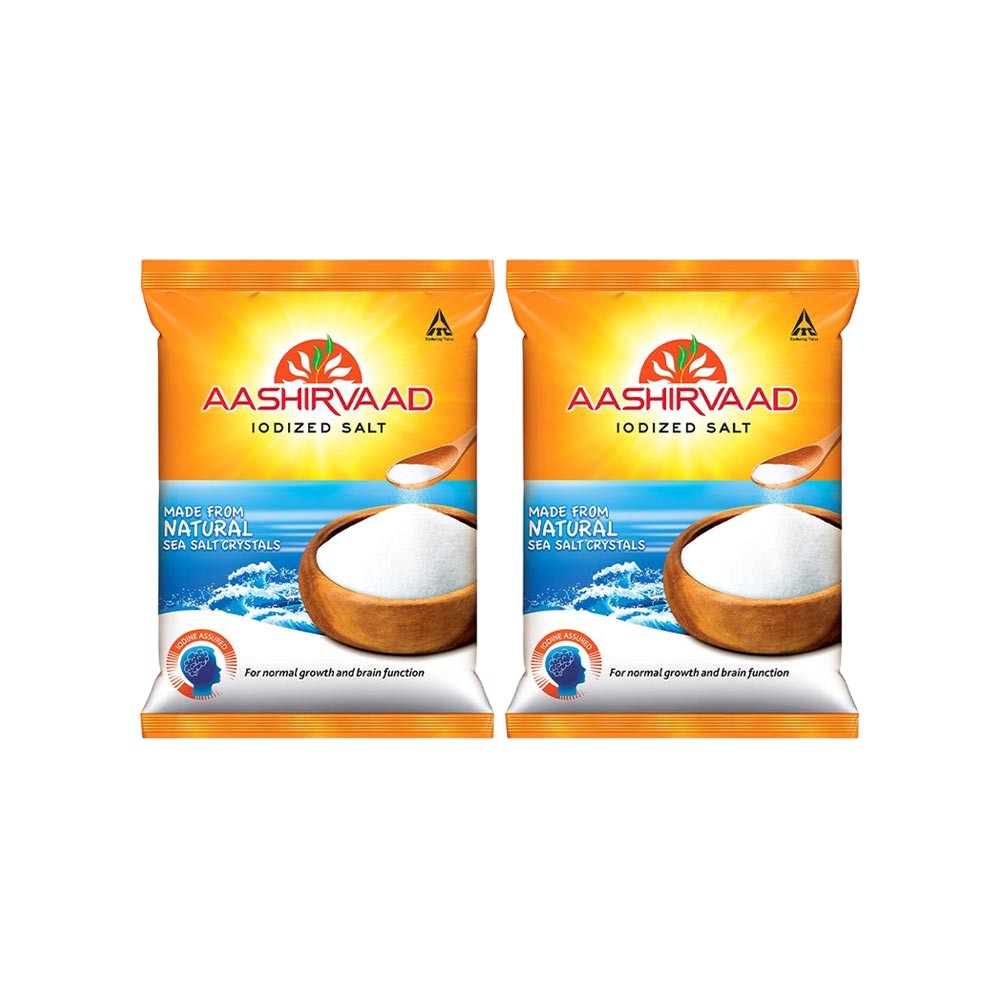 Aashirvaad Iodized Natural Salt 1 kg - Buy 1 Get 1 Free Price - Buy ...