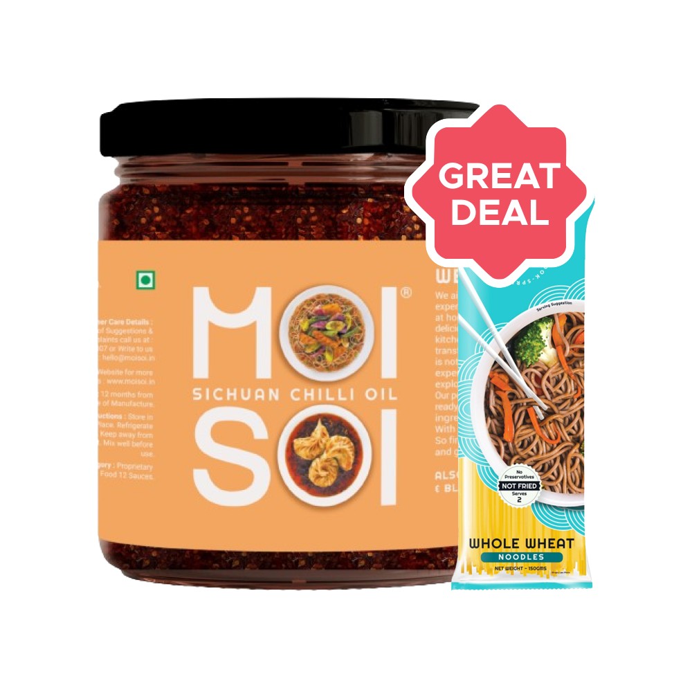 Moi Soi Sichuan Chilli Oil - Dip - Spread - Cook + Whole Wheat Noodles ...