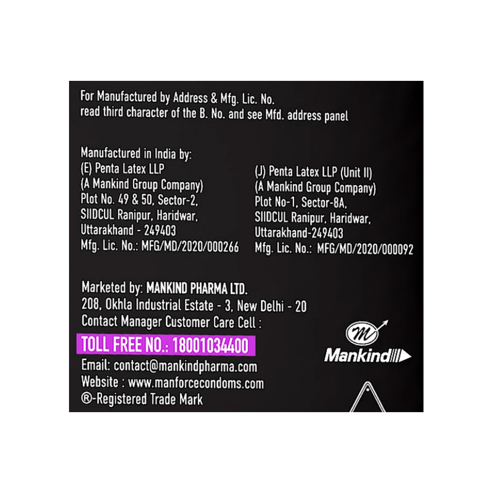 Manforce Extra Dotted Condom (Litchi Flavour) + Manforce XTASY Dotted ...
