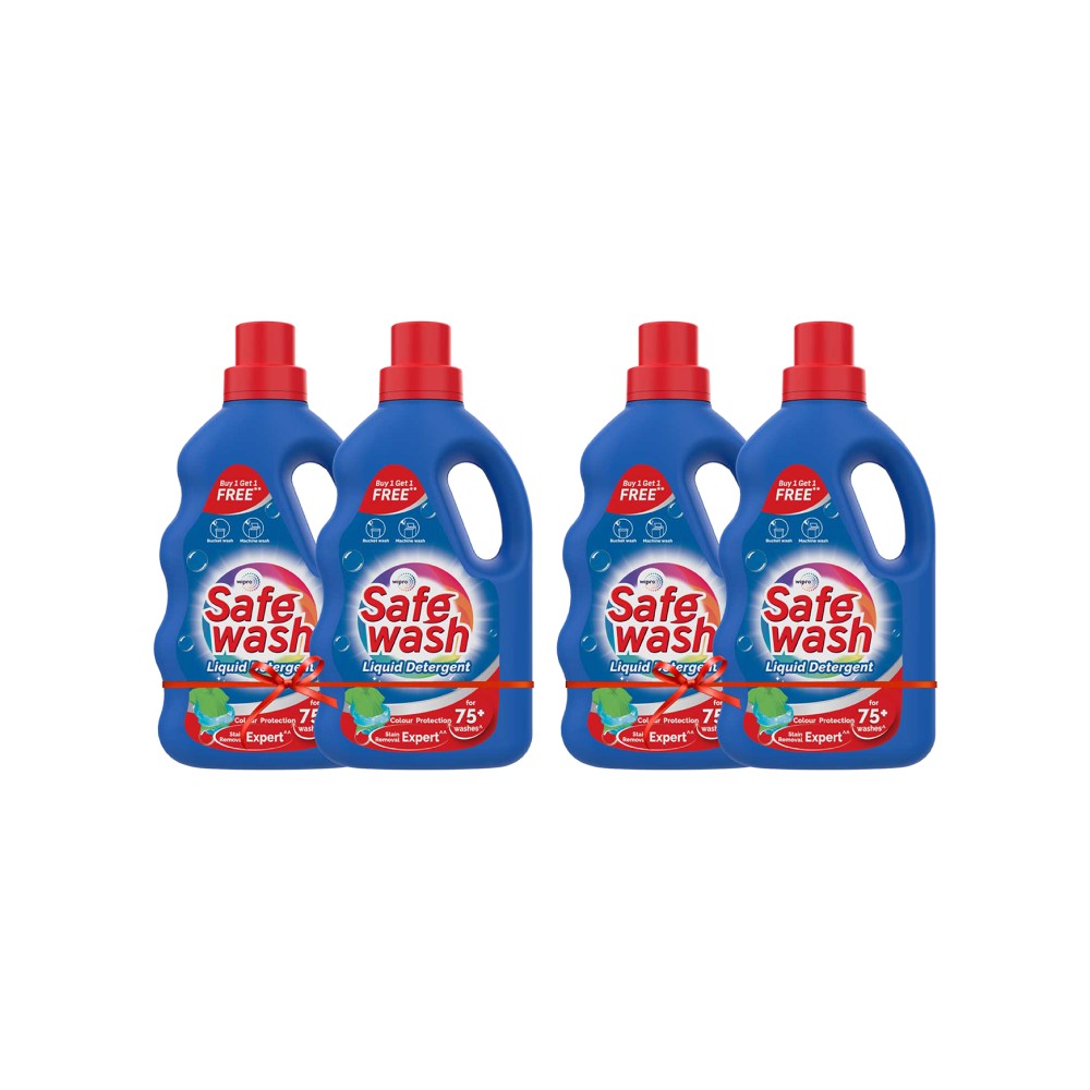 Wipro Safewash Liquid Detergent for Gentle Wash Buy 1 Get 1 Free - Pack ...