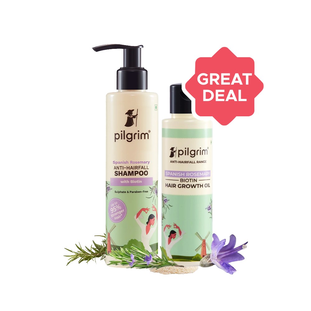 Pilgrim Anti Hairfall Shampoo with Biotin + Spanish Rosemary Biotin ...