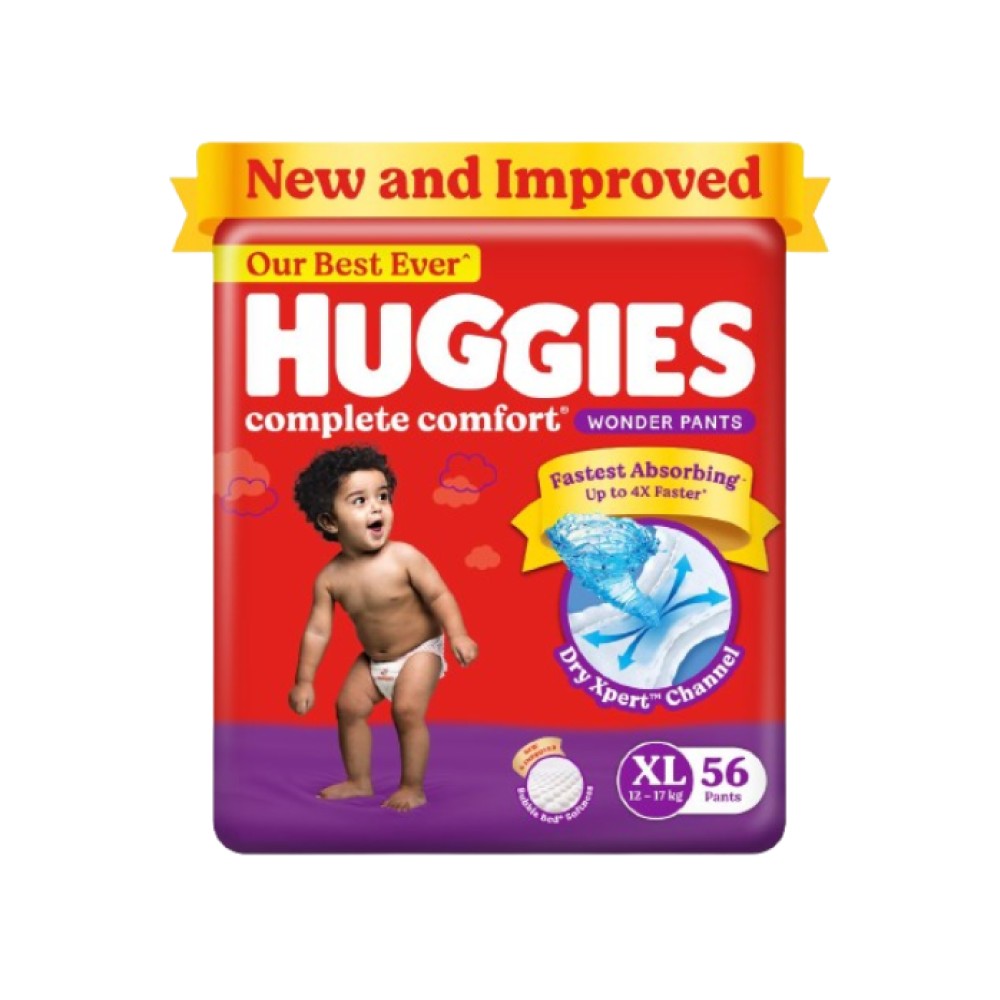 Huggies Complete Comfort Fastest Absorbing Wonder Diaper (Pants, XL, 12 ...