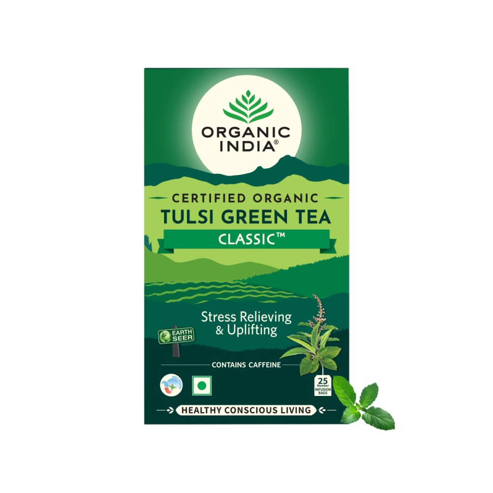 Organic India Tulsi Classic Green Tea Bags Price - Buy Online at ₹200 ...