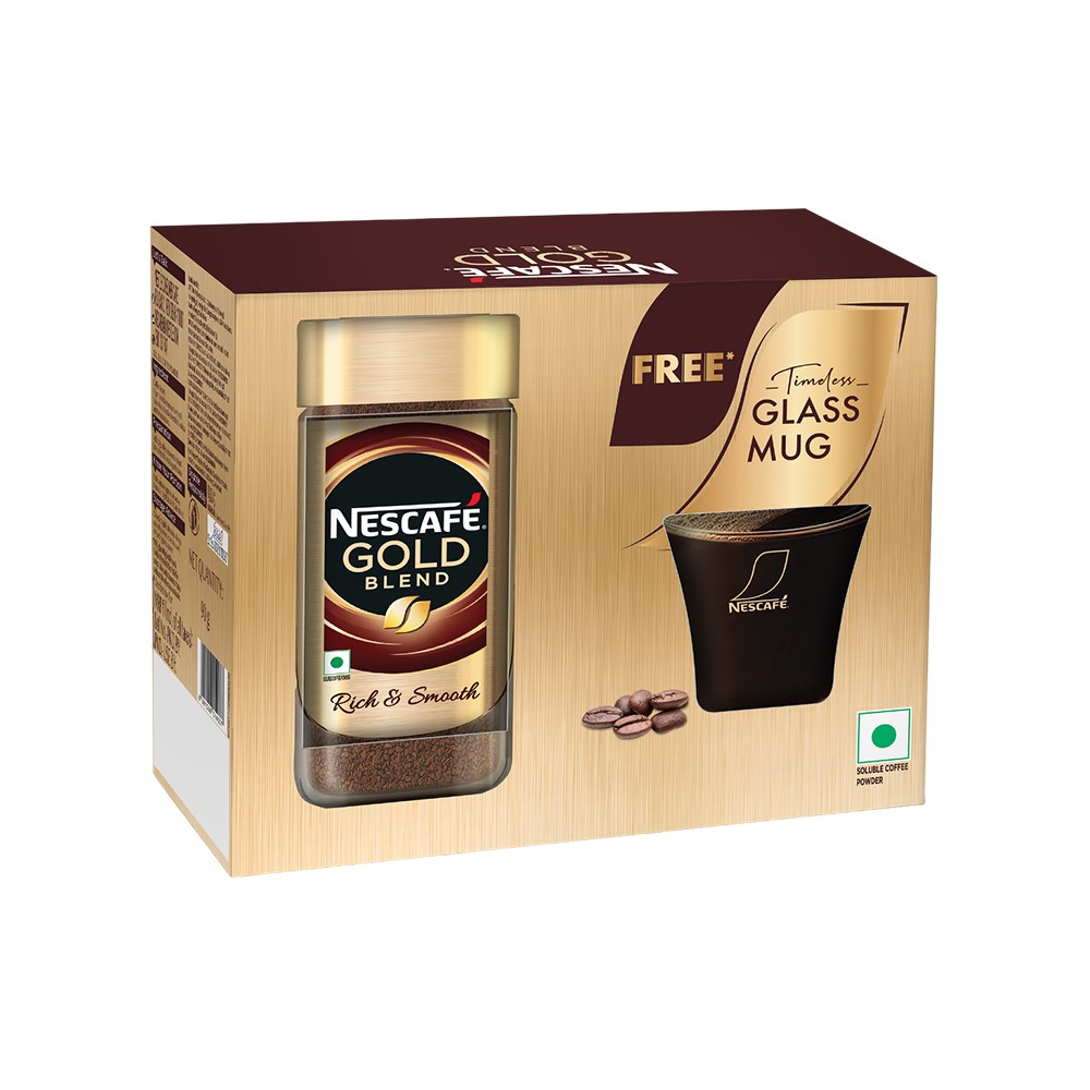 Nescafe Gold Premium Instant Coffee (with Free Glass Mug) Price - Buy ...