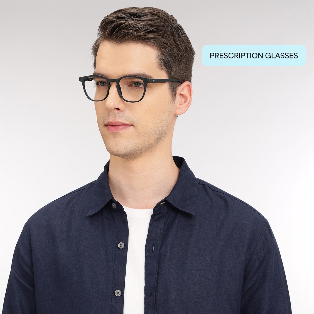 Lenskart Hustlr Powered Eyeglasses (Black, Full Rim, Unisex) Price ...