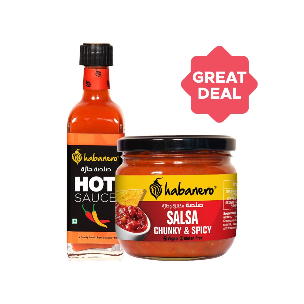habanero Habanero Spicy Salsa Dip + Habanero Hot Chilli Sauce Combo ...