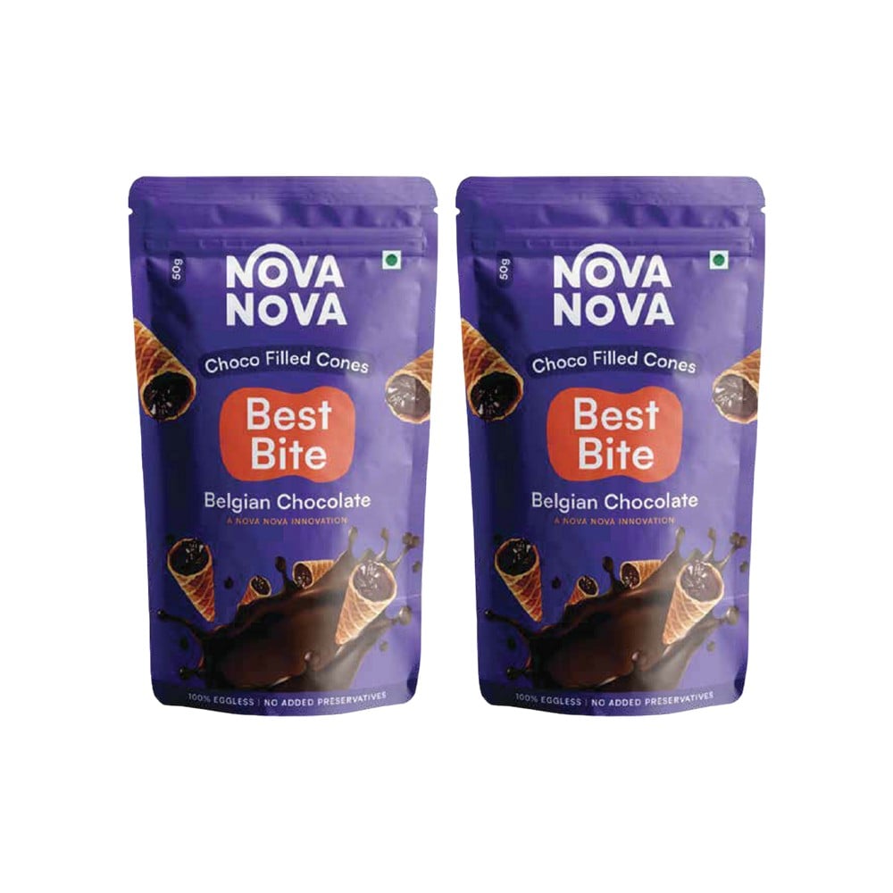 Nova Nova Best Bite Filled Cones -Belgian Chocolate Price - Buy Online ...