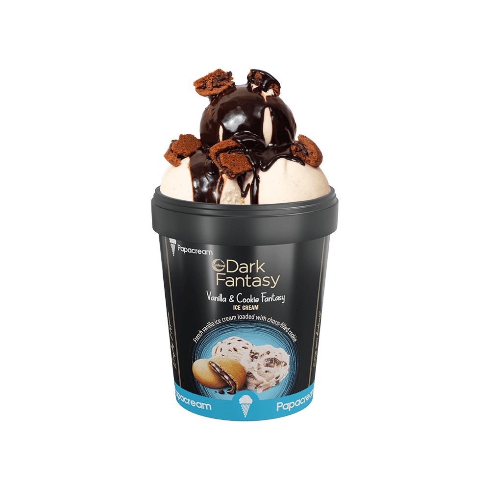 Papacream Dark Fantasy Vanilla & Cookie Ice Cream Tub Price - Buy ...