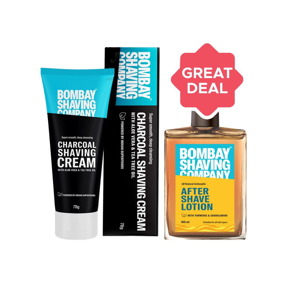 Bombay Shaving Company Charcoal Shaving Cream + After Shave Lotion ...