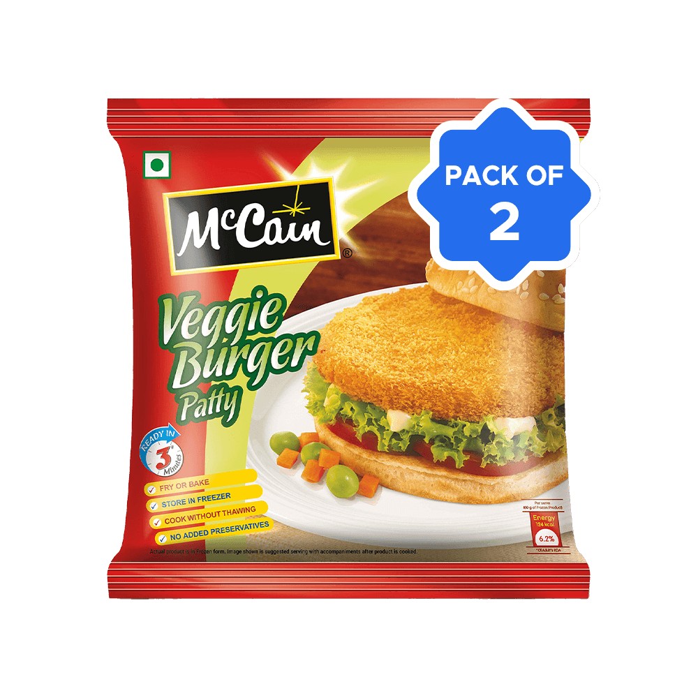 McCain Veg Burger Patty (Frozen) - Pack of 2 Price - Buy Online at Best ...