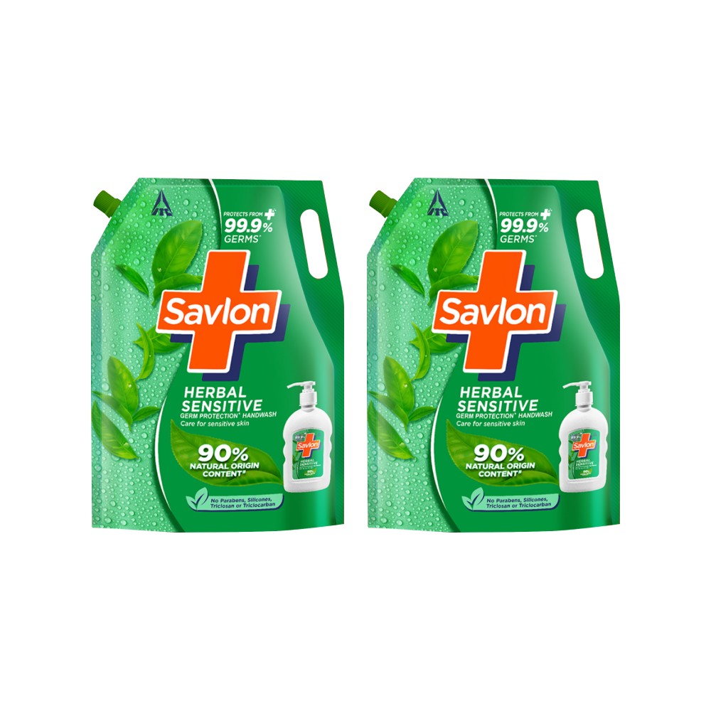 Savlon Herbal Sensitive Germ Protection Hand Wash Refill - Pack of 2 ...