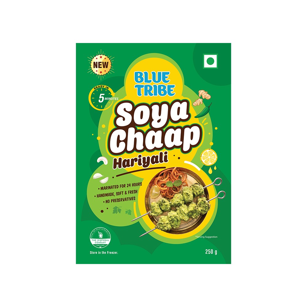 Blue Tribe Foods Soya Chaap - Hariyali (Ready To Eat) Price - Buy ...