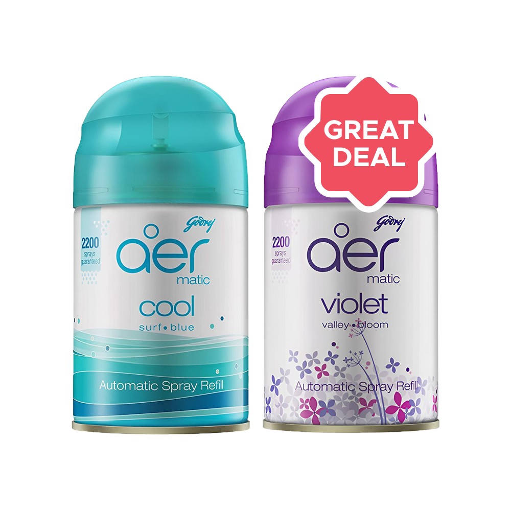 Godrej Aer Matic Air Freshener - Cool Surf Blue + Matic Air Freshener ...