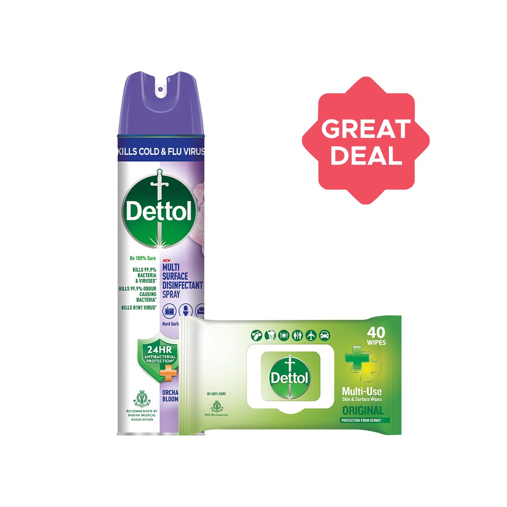 Dettol Multi Surface Sanitizer Disinfectant Spray (Orchard Bloom ...