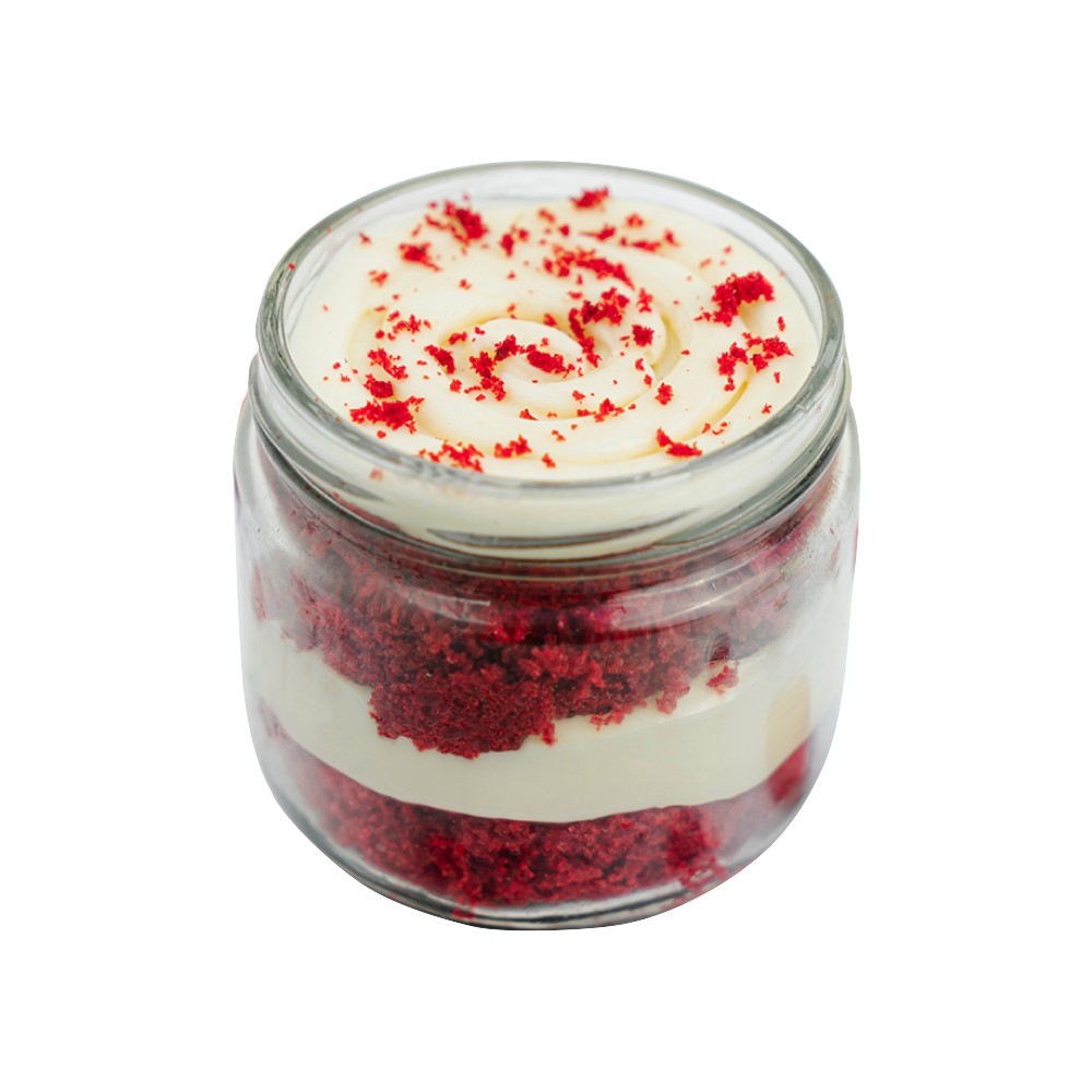 Creme Castle Red Velvet Eggless Jar Cake Price - Buy Online at Best ...
