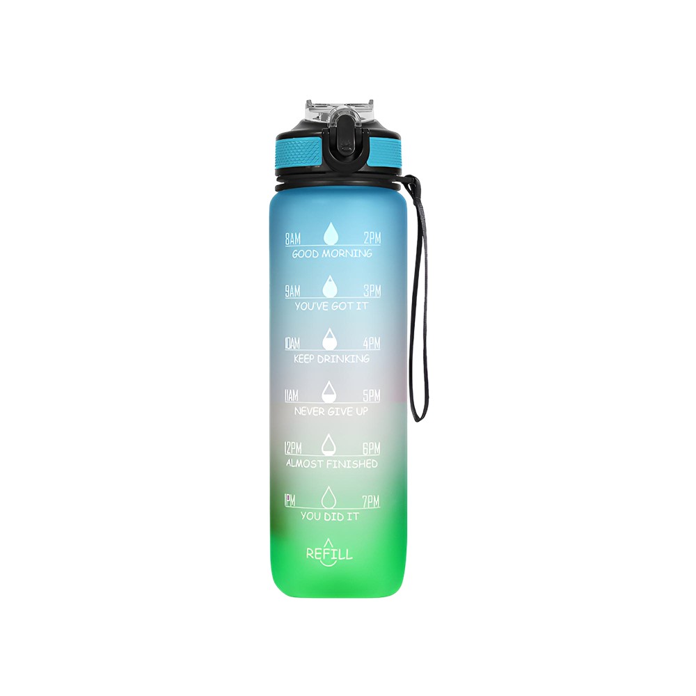 Solara Motivational Sipper Plastic Bottle (Gradient Green, 1 L) Price ...