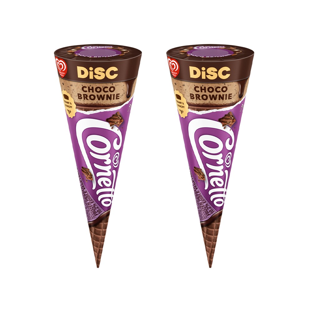 Kwality Walls Cornetto Choco Brownie Frozen Dessert Cone - Pack of 2 ...