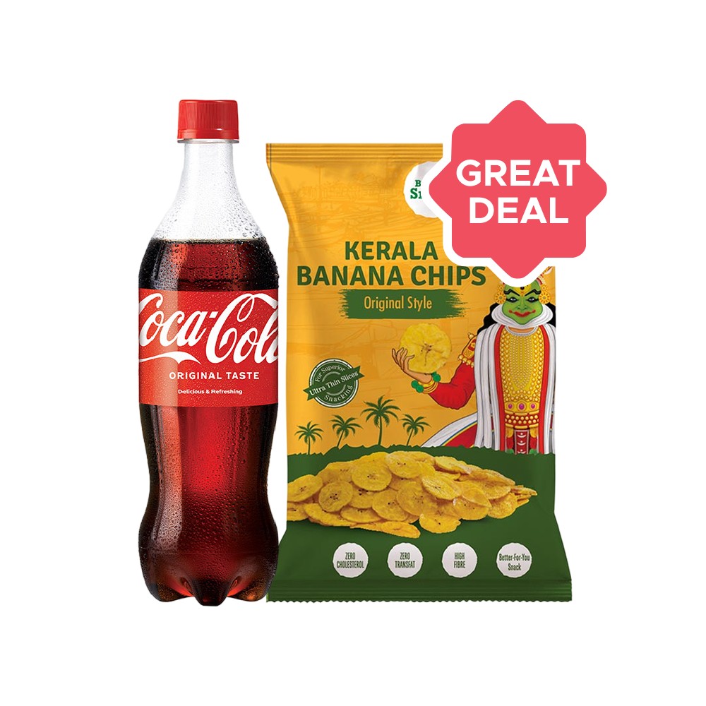 Beyond Snack Kerala Original Style Banana Chips + Coca-Cola Cola Soft ...