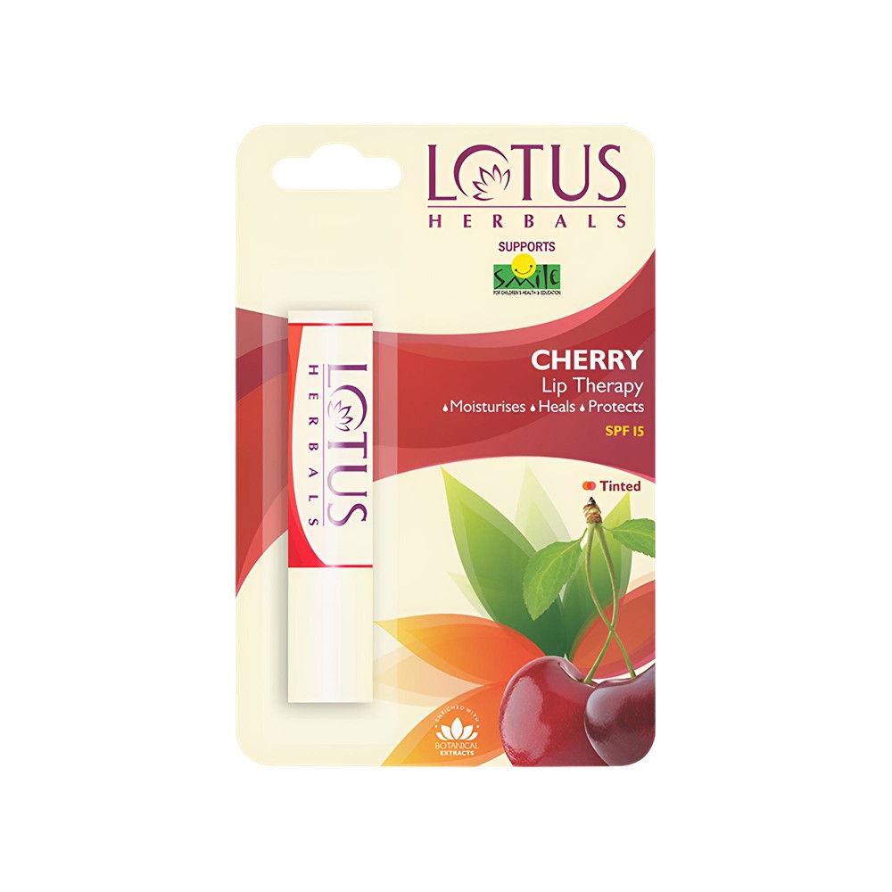Lotus Herbals Lip Therapy Tinted Lip Balm (Cherry, SPF 15) Price - Buy ...
