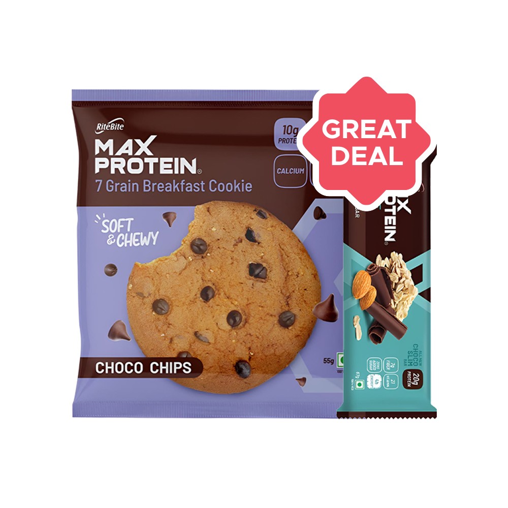 RiteBite Max Protein Active Choco Slim 20 g Protein Bar + Max Protein ...