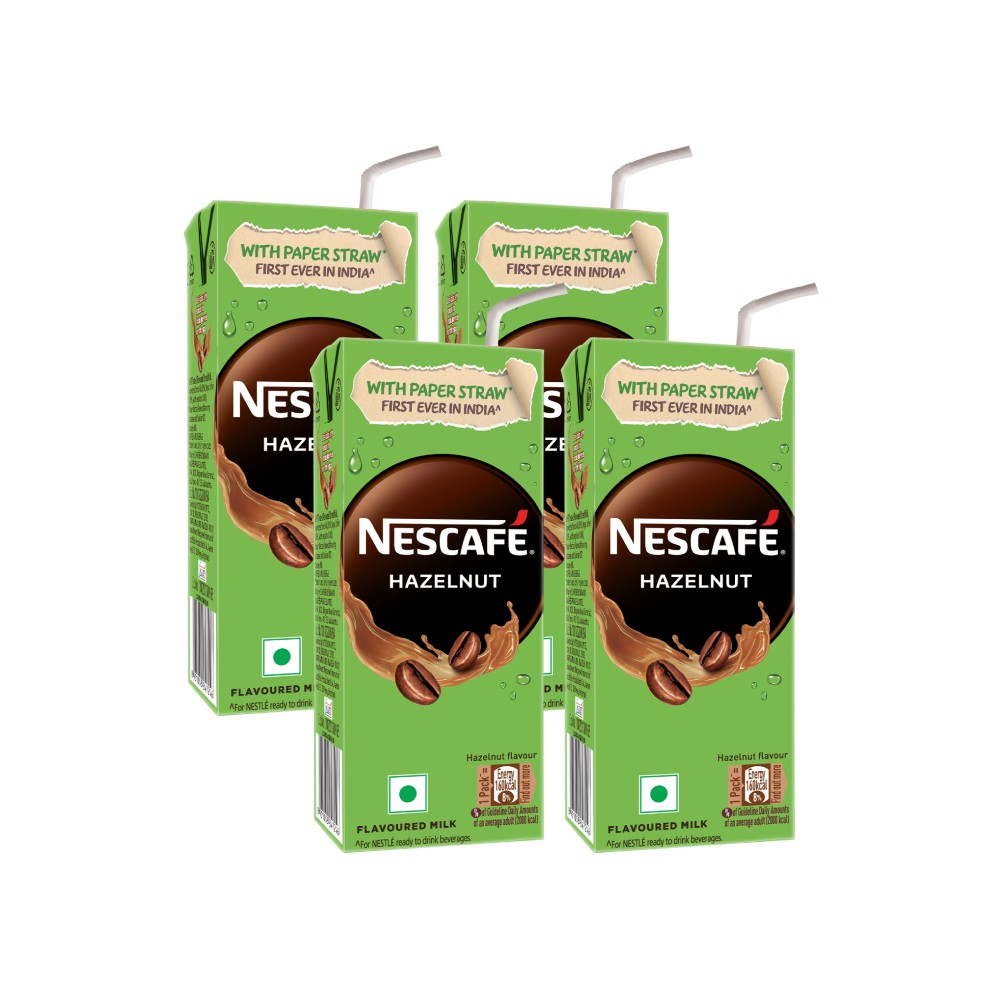 Nescafe Ready to Drink Coffee Flavoured Milk - Hazelnut - Pack of 4 ...