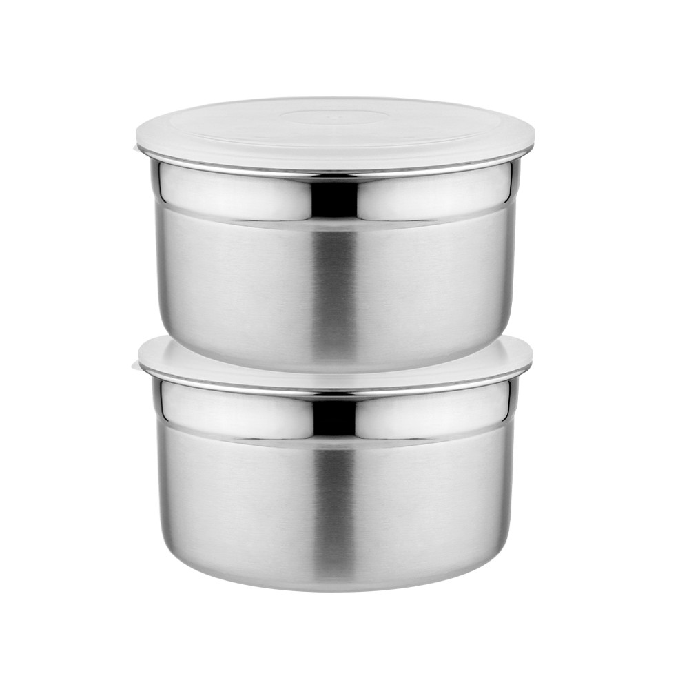 Vinayak Storage Stainless Steel Canister Set (Silver, 700 ml, 2 pcs ...