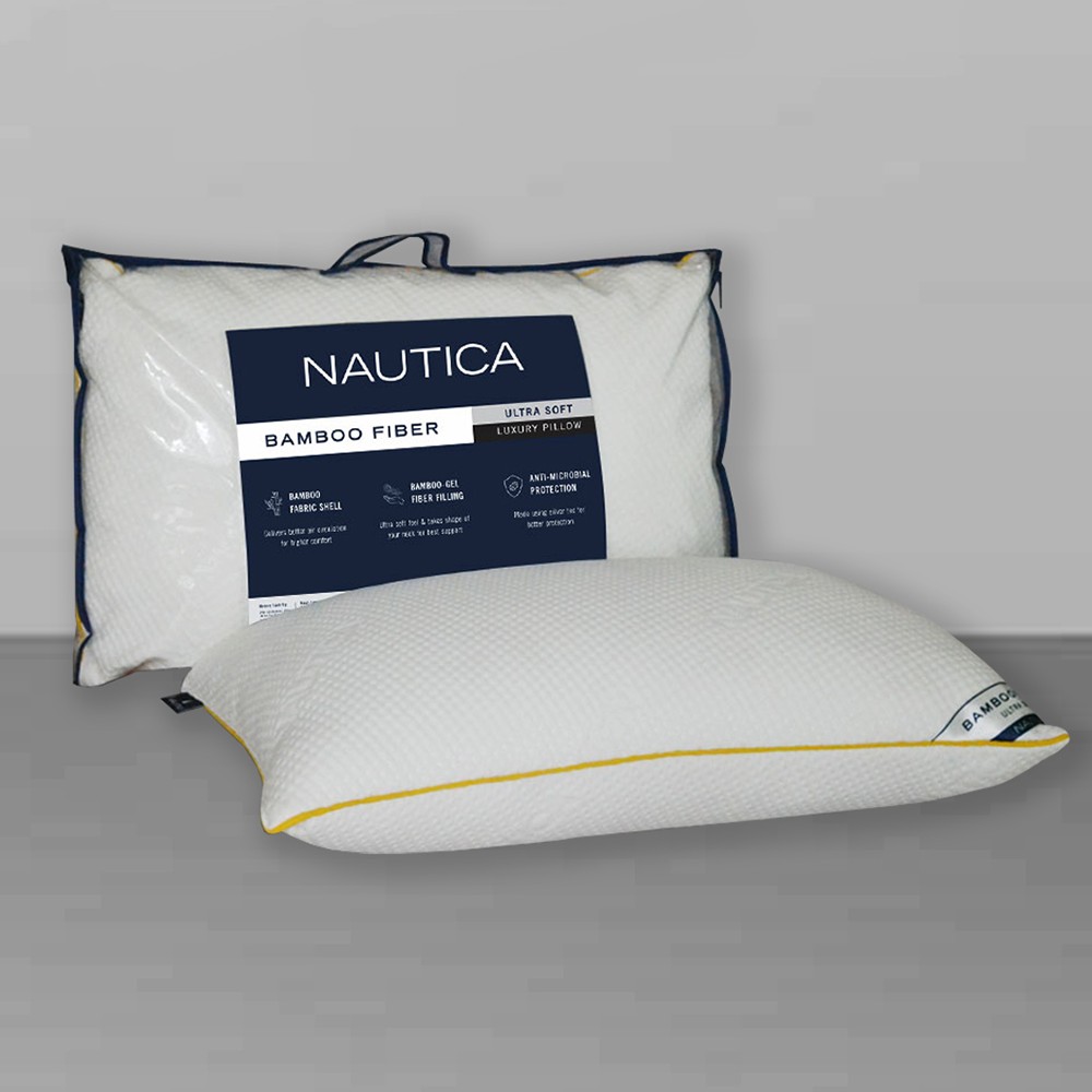 Nautica Anti-Microbial Pillow (Bamboo Fabric, White) Price - Buy Online ...