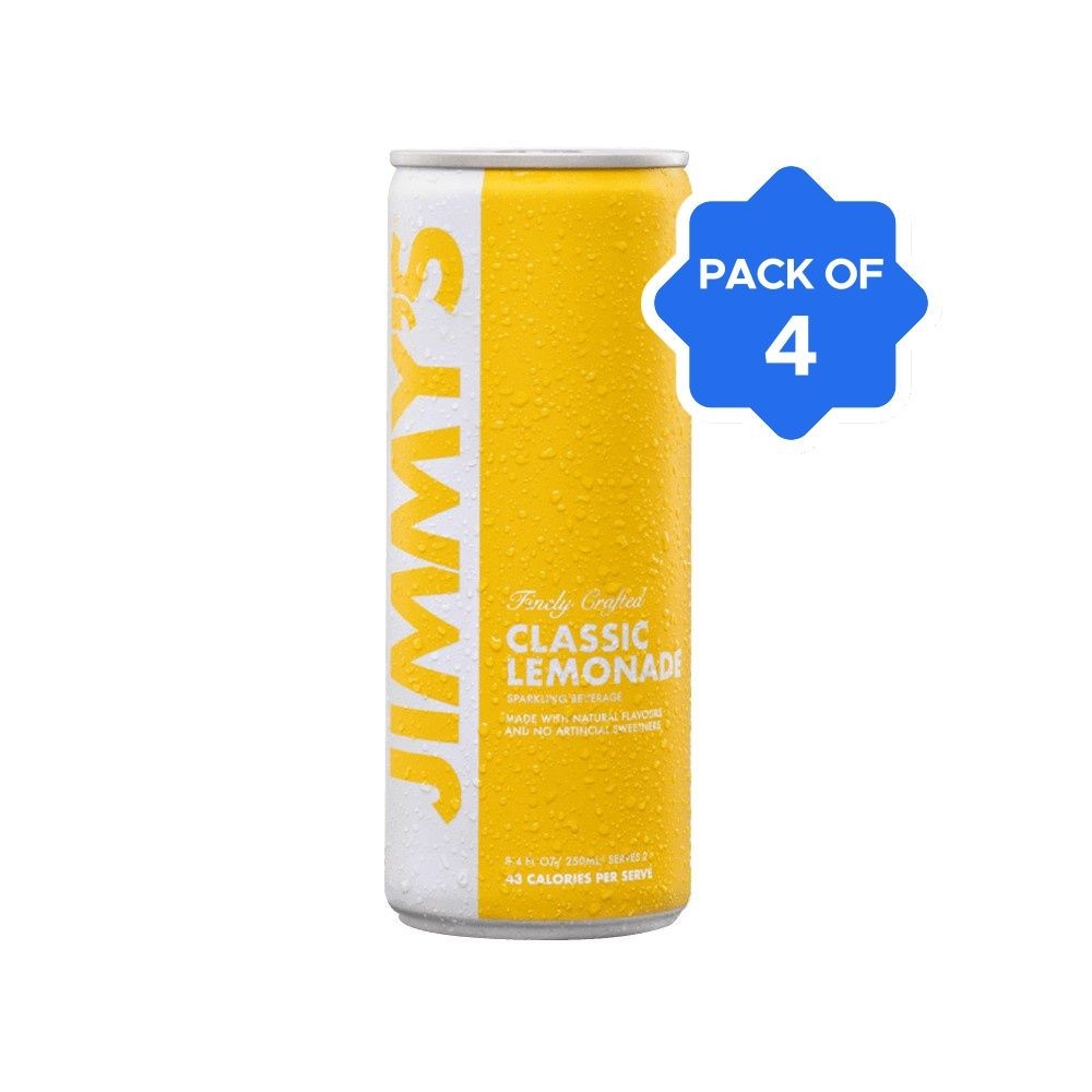 Jimmy's Classic Lemonade Sparkling Drink - Pack of 4 Price - Buy Online ...