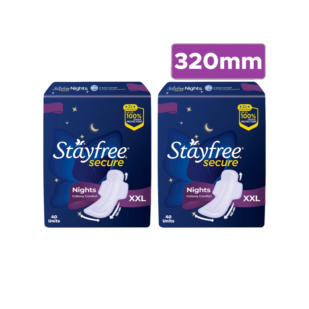 Stayfree Secure Nights Sanitary Pads - Pack of 2 Price - Buy Online at ...