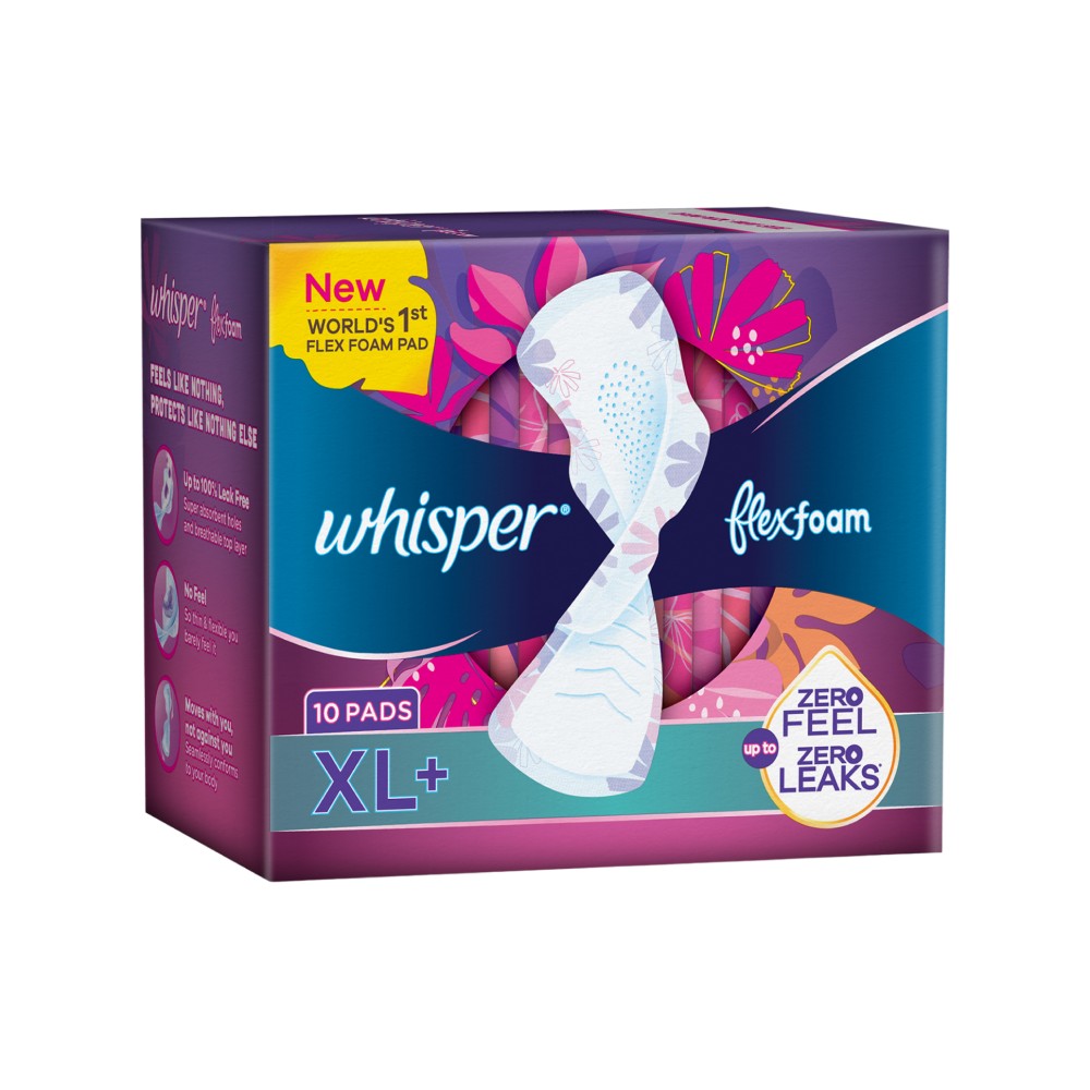 Whisper Flexfoam Sanitary Pads Price - Buy Online at ₹240 in India