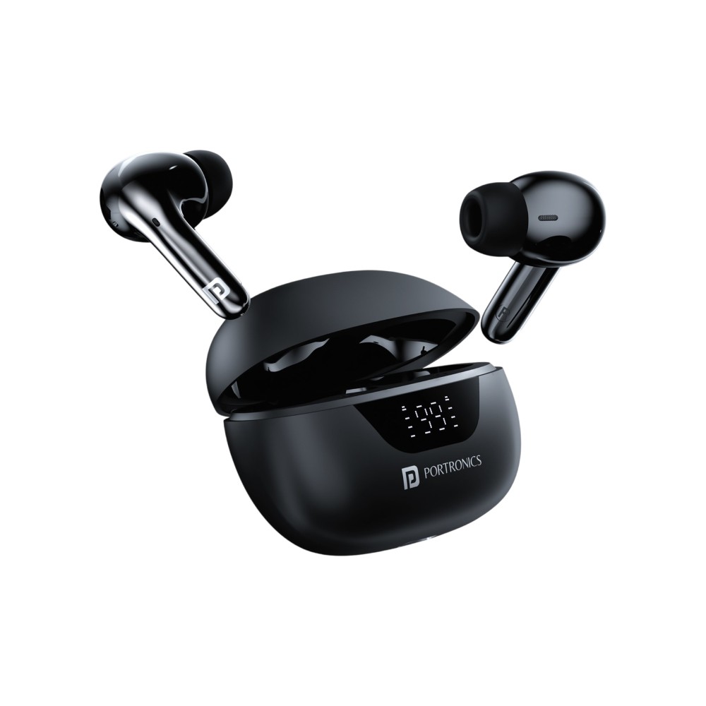 Portronics Harmonics Twins 28 Smart ANC TWS Earbuds (Black) Price - Buy ...