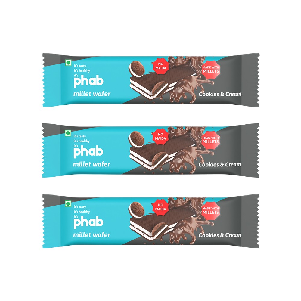 Phab Bajra Millet Crunchy Wafers Biscuit - Cookies & Cream Price - Buy ...