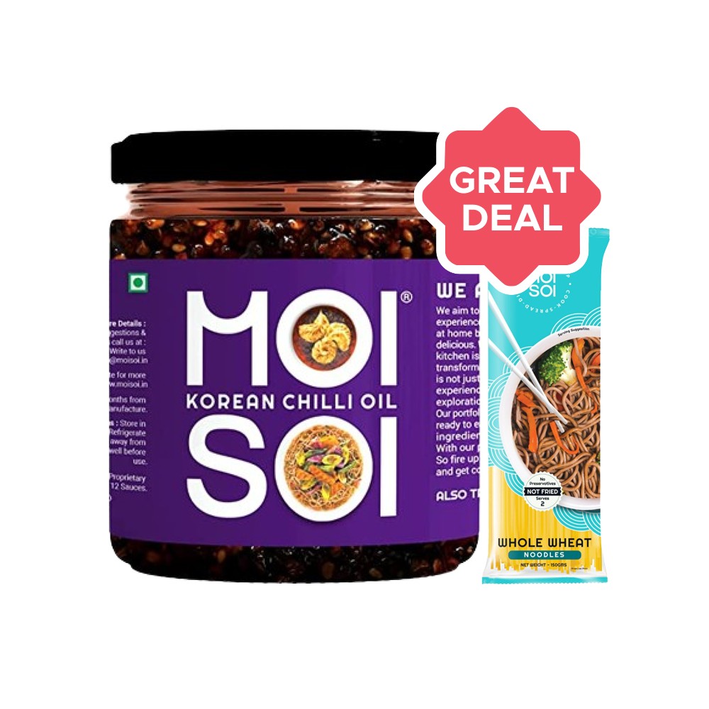 Moi Soi Korean Chilli Oil - Dip - Spread - Cook + Whole Wheat Noodles ...