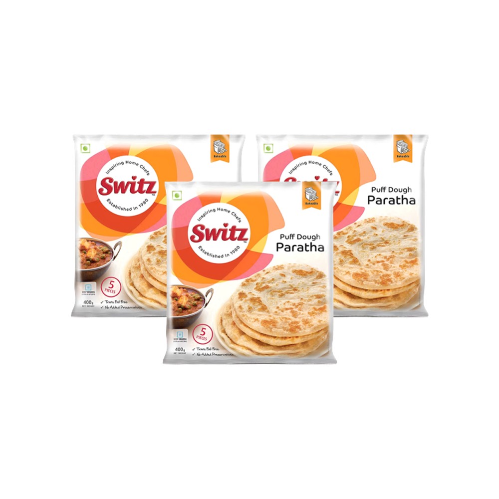 Switz Puff Dough Paratha (Frozen) - Pack of 3 Price - Buy Online at ...