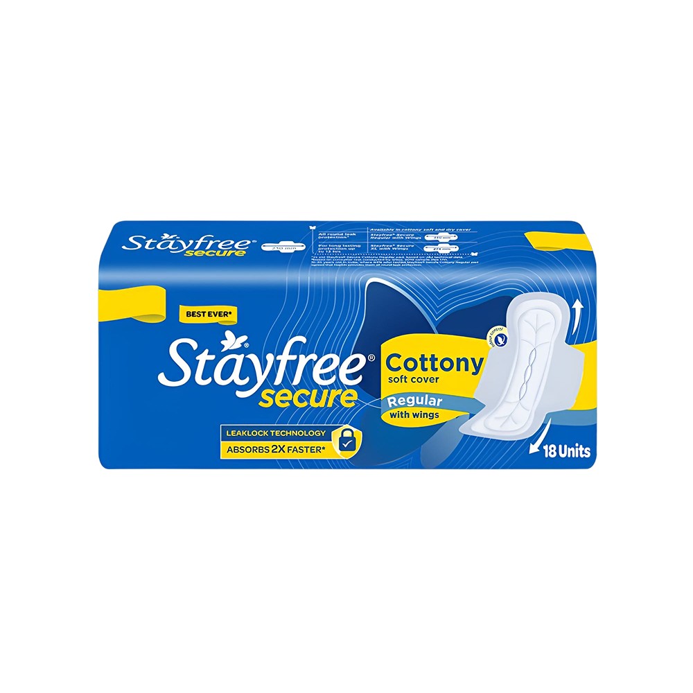 Stayfree Secure Cottony Soft Sanitary Pads (Regular Wings) Price - Buy ...