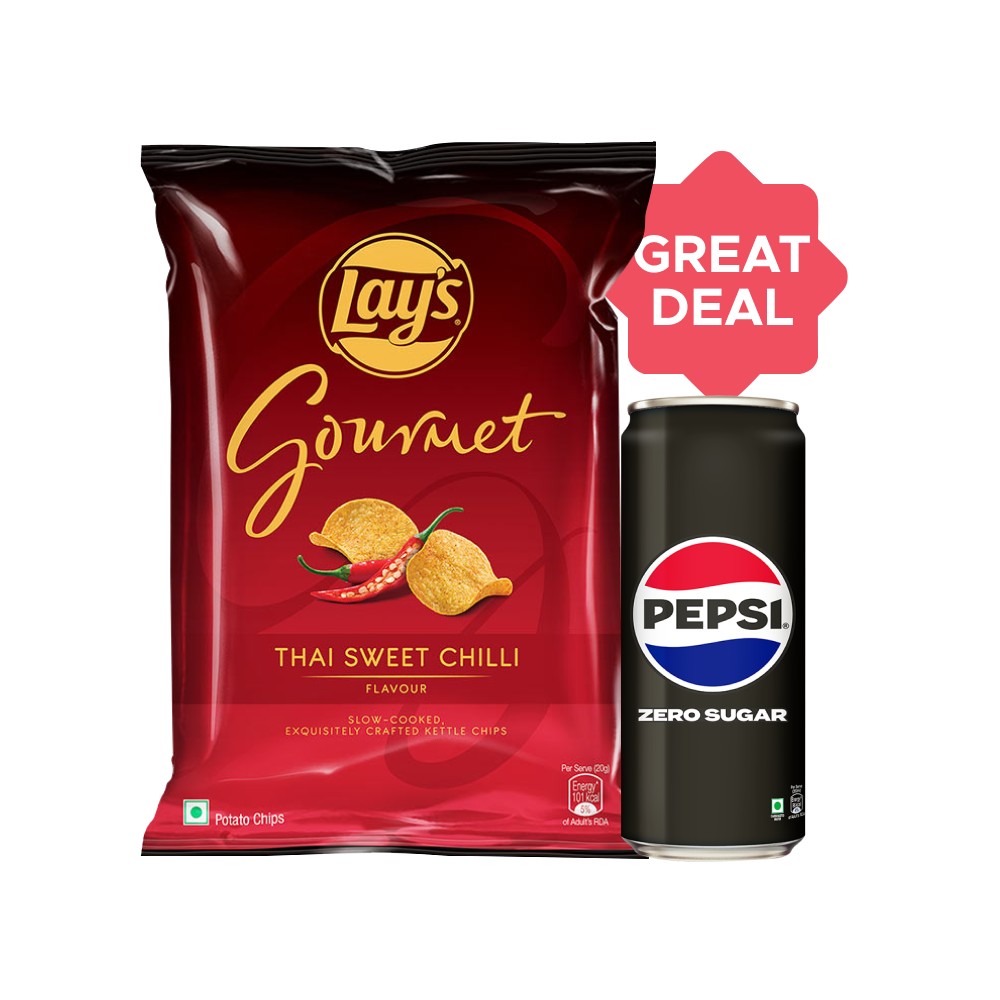 Pepsi Black Zero Sugar Diets & Lights + Lay's Gourmet Potato Chips ...