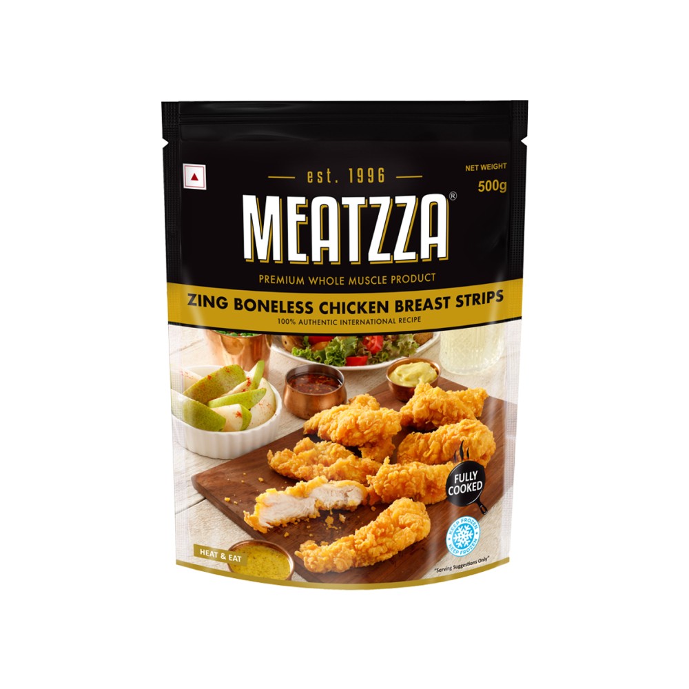 Meatzza Zing Boneless Breast Chicken Strips (Frozen) Price - Buy Online ...