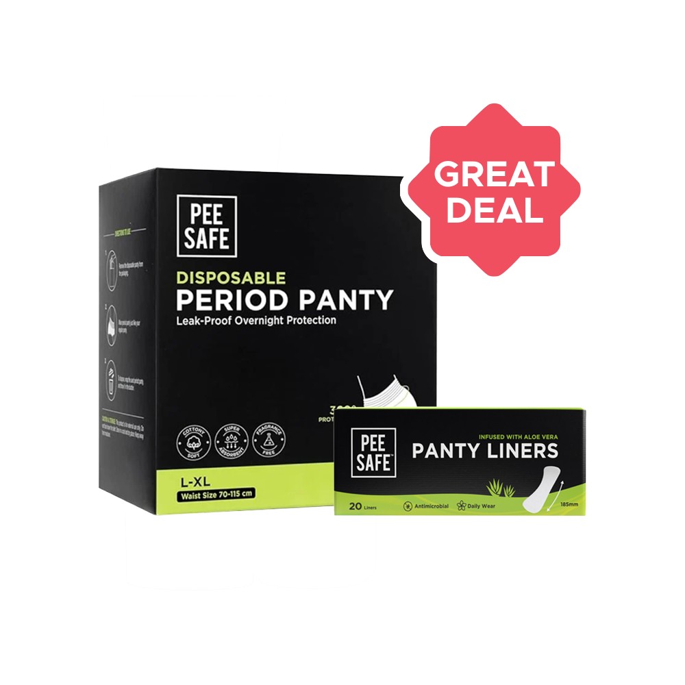 Pee Safe Disposable Period Panty Aloe Vera Panty Liners Combo Price