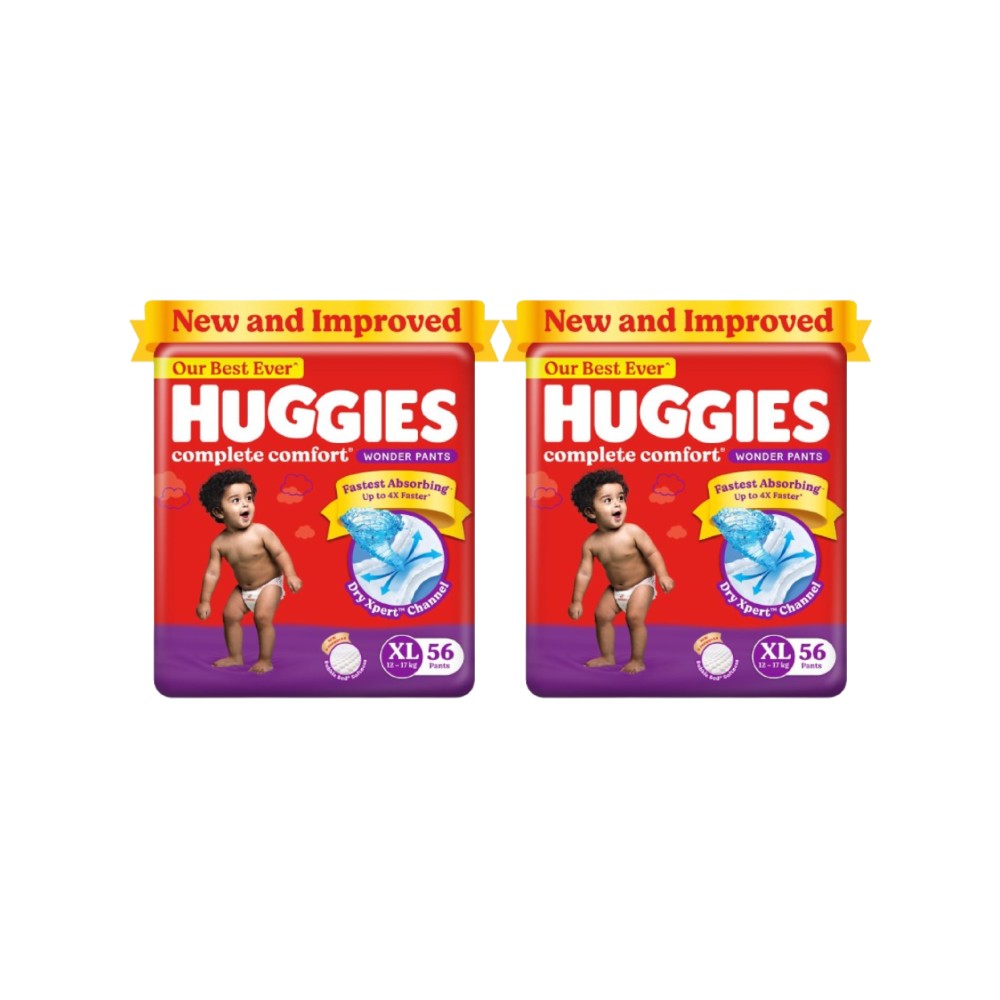 Huggies Complete Comfort Fastest Absorbing Wonder Diaper (Pants, XL, 12 ...