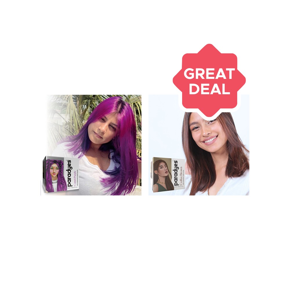 Paradyes Hair Colour (Comrii Purple) + Semi-Permanent Hair Colour ...